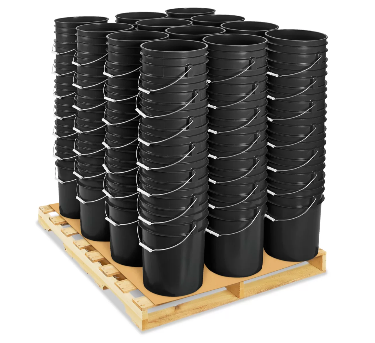 Tarima Completa de Cubetas de Plástico 19 Litros Color Negro – Cenvases ...